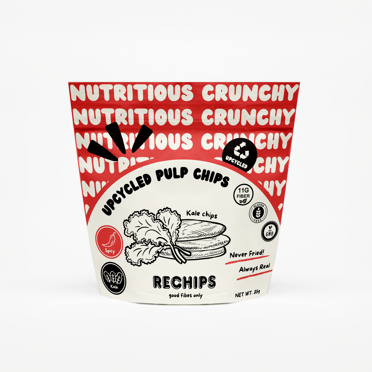 Rechips Upcycled Pulp Chips - Spicy Flavour